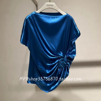 ZCY朱崇恽~2025夏专柜正品 时尚 独特 一字领 通勤 上衣C1FZ22151