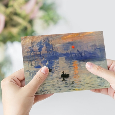 鹊桥仙台词卡世界名画冲印好颜色