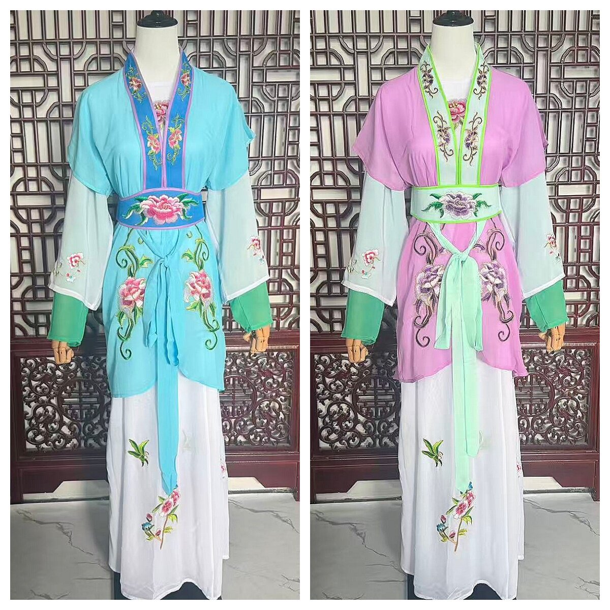 新款绣花古装黄梅戏服戏剧服装演出服花旦丫鬟坎肩小旦衣宫女彩娥