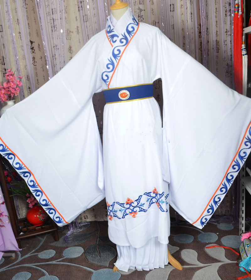 新品戏曲古装大袖汉服越剧汉文皇后认弟服装小生衣公子服装三件套