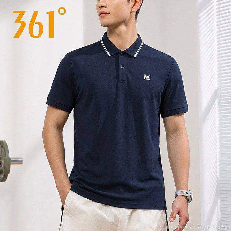 361度男士棉质POLO衫半袖新品2026夏秋翻领短袖休闲T恤