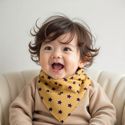 宝宝口水巾纯棉新生婴儿防吐奶水围嘴超柔围兜围脖夏季三角巾a类