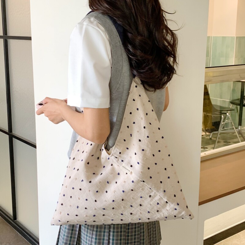 日系布袋托特包女2026大容量手提单肩背包简约文艺学生通勤购物袋