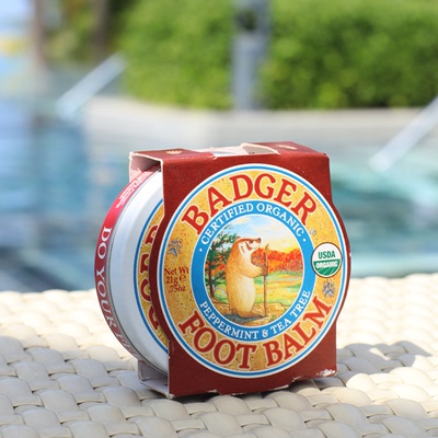 美国正品Badger贝吉獾 脚跟龟裂膏 护足霜21g 护脚防干裂 超滋润