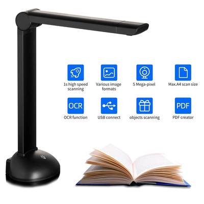 Document Book Camera Scanner 8 Mega-pixel HD High-Definition