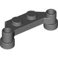 特殊积木零件兼容欣宏 矮1*4两侧带支管 4590 NO.Z18624