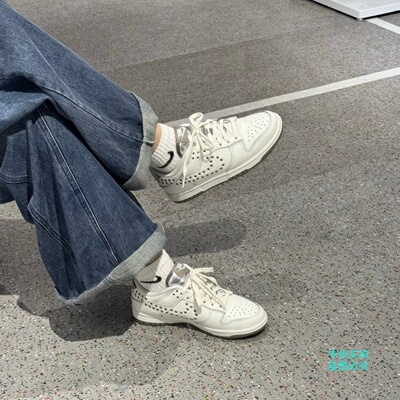 Nike耐克Dunk Low女鞋白色舒适轻便时尚百搭休闲板鞋IU3488-133