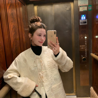 IN MOSAIC(REMAIN)-新轻奢重工国风保暖羽绒服外套(配珠链)256815