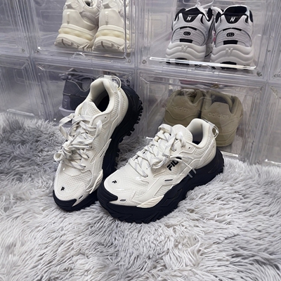 FILA斐乐潮牌硬糖女鞋时尚百搭低帮生活休闲跑步厚底鞋增高鞋