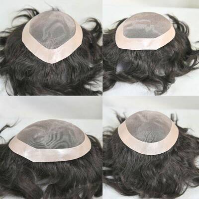 3#网手勾现货 MONO网欧美男士发块真人假发toupee for men