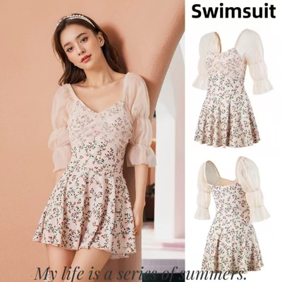 裙式连体泡温泉女士性感高级泳衣