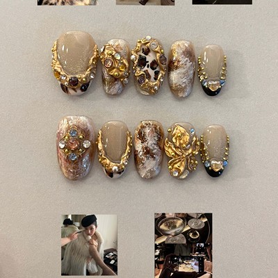 IS'SYI  NAIL【巴洛克的回想】高级气质小众贵气感手工穿戴美甲