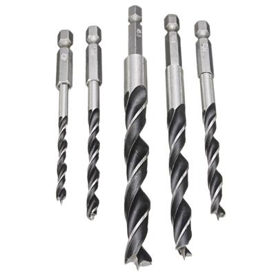 top quality 5pcs 1/4 hex shank wood hcs center drill bit se