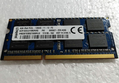 金士顿 DDR3L 1600 8G PC3L-12800S 笔记本内存 低压条
