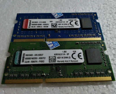 原装金士顿 DDR3L 1600 4G KVR16LS11/4-SP 低压笔记本内存