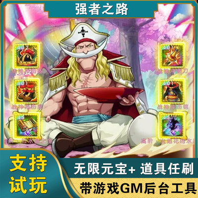 航海王强者之路手游gm后台无限元宝海贼王满V买断卡牌游戏非单机