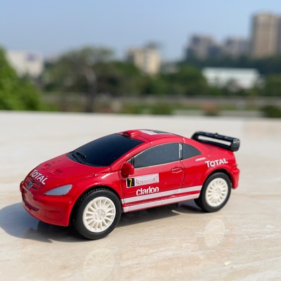 散货1:64标致307wrc拉力赛车汽车模型