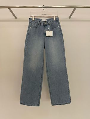 韩国东大门2026春新品ARTISANAL时尚百搭磨白直筒牛仔裤女