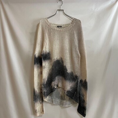 Ann Demeulester 本人期 100%亚麻 晕染 毛衣 oversized 针织衫