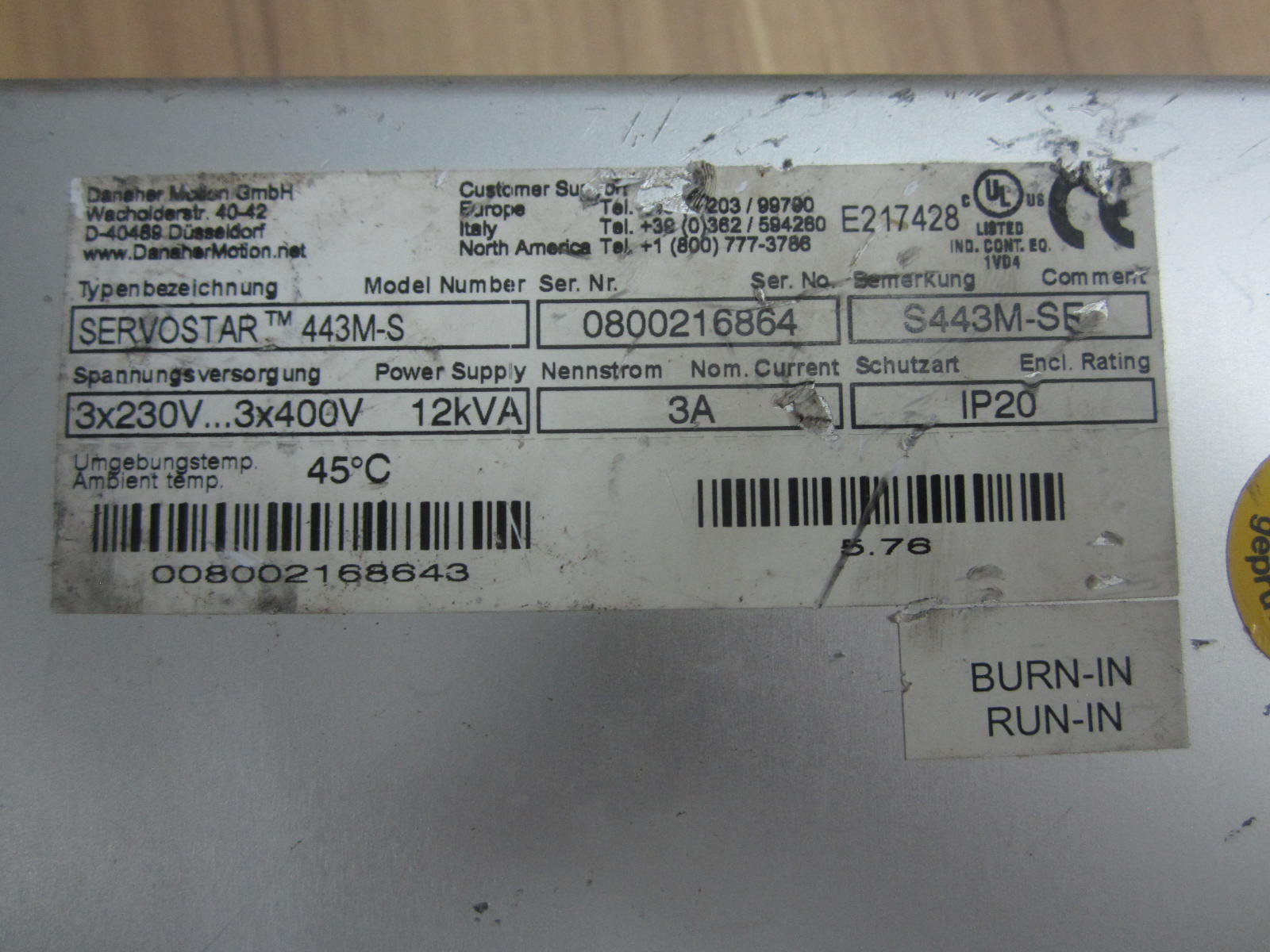 KOLLMORGEN科尔摩根伺服驱动器电源 443M-S S443M-SE 400-M系列_虎窝淘