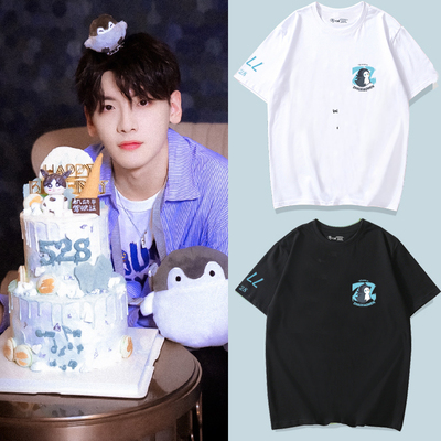 R1SE翟潇闻zxwbill0528小闻闻企鹅应援服短袖t恤​​​​男女上衣