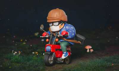 【小黑GK】TOR-Studios  WCF鸟山明系列006 骑车鸟山明