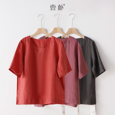 无品牌宽松型休闲三分袖