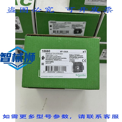 原装供应 18660 NG125N 断路器 4P-100A ACTI 9