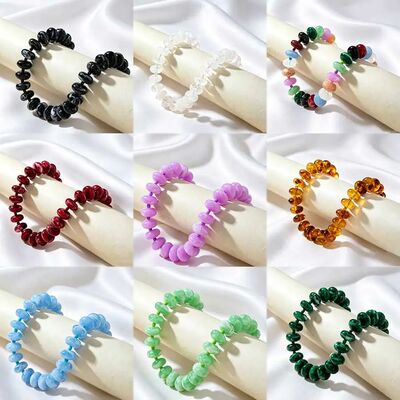 1pc Bohemian Fashion Casual Dopamine Acrylic Bead Necklace