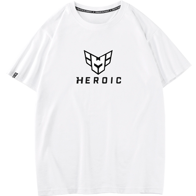 heroic夏季纯棉短袖宽松t恤男