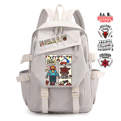 秀洛Stranger Things 美剧怪奇物语周边双肩背包电影双肩包男书包