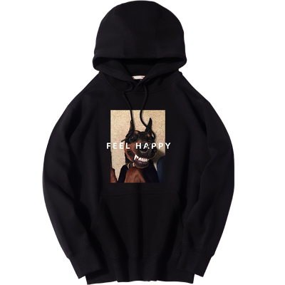 感到开心feelhappy连帽卫衣