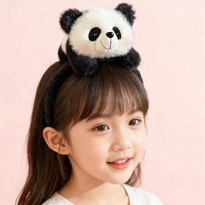 动物园大熊猫头箍发饰儿童拍照