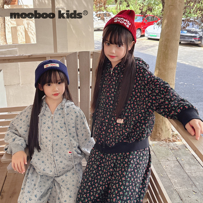 墨宝童装 MoobooKids_韩系ins流行爆款碎花运动套装