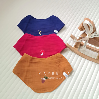 韩国ins婴儿围嘴三角口水巾纯棉新生儿防吐奶围兜春秋防水防脏