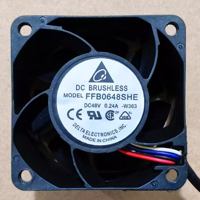 原装 台达 FFB0648SHE 48V 0.24A 6038 6CM厘米 滚珠轴承散热风扇