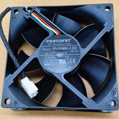 全新 富士康 PVA080G12Q-PB4-AE 12V 0.65A 8CM 8025 CPU散热风扇
