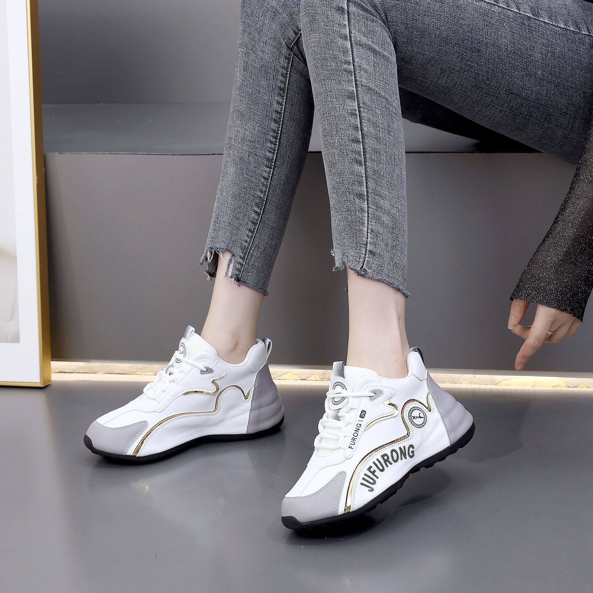 香港品牌厚底老爹鞋男女鞋情侣款冬季防滑休闲鞋运动鞋轻便跑步鞋