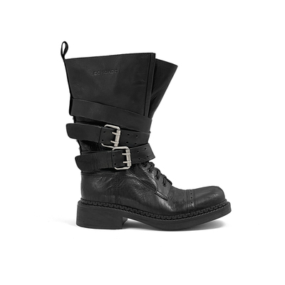 ECHOADE做旧时髦感中筒靴子