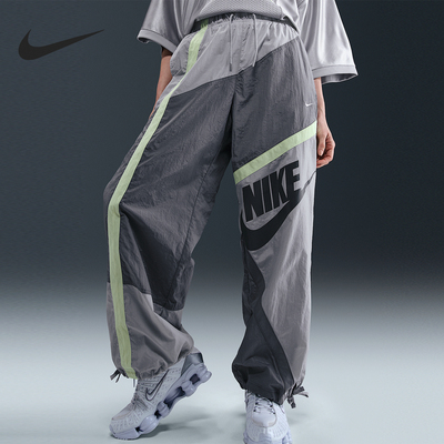 Nike/耐克正品2025女士宽松梭织收口经典运动时尚长裤HJ4179-084