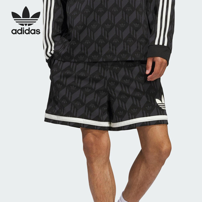 阿迪达斯男女时尚针织运动短裤