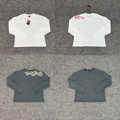 2025新款樱花华夫格长袖T恤