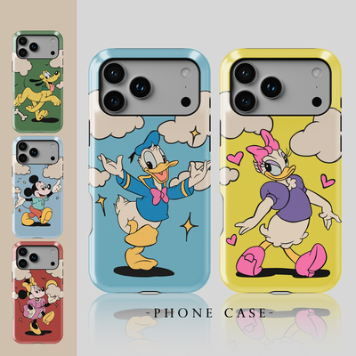 情侣复古可爱卡通手机壳