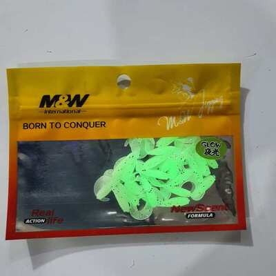 MW微型卷尾软虫路亚卷尾饵仿生蛆软虫大黄鱼鲈鱼荧光夜光假饵