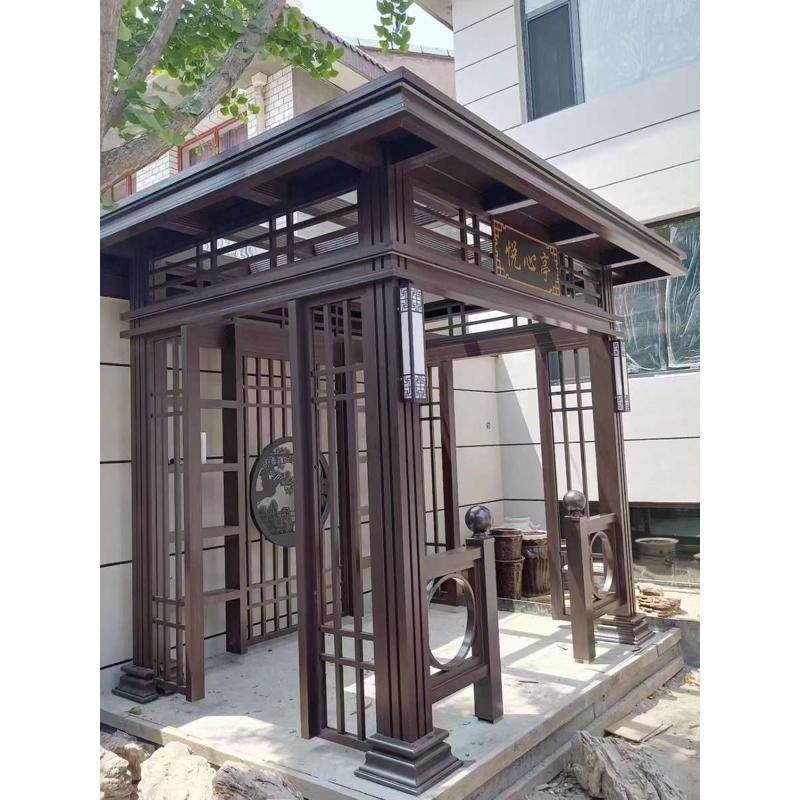 铝合金凉亭户外庭院别墅长廊架四角阳光房休闲花园景观新中式亭子