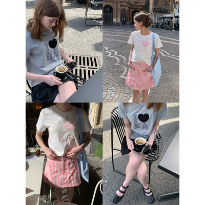 果核宇宙减龄贴布绣正肩短款T恤