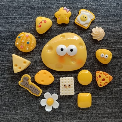 卡通可爱仿真食物奶酪DIY鞋花