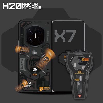 XFOONG原创|机甲20黑化 华为 Mate X7 磁吸手机壳 x6 TPU软壳带磁 典藏 保护套壳 双层图案