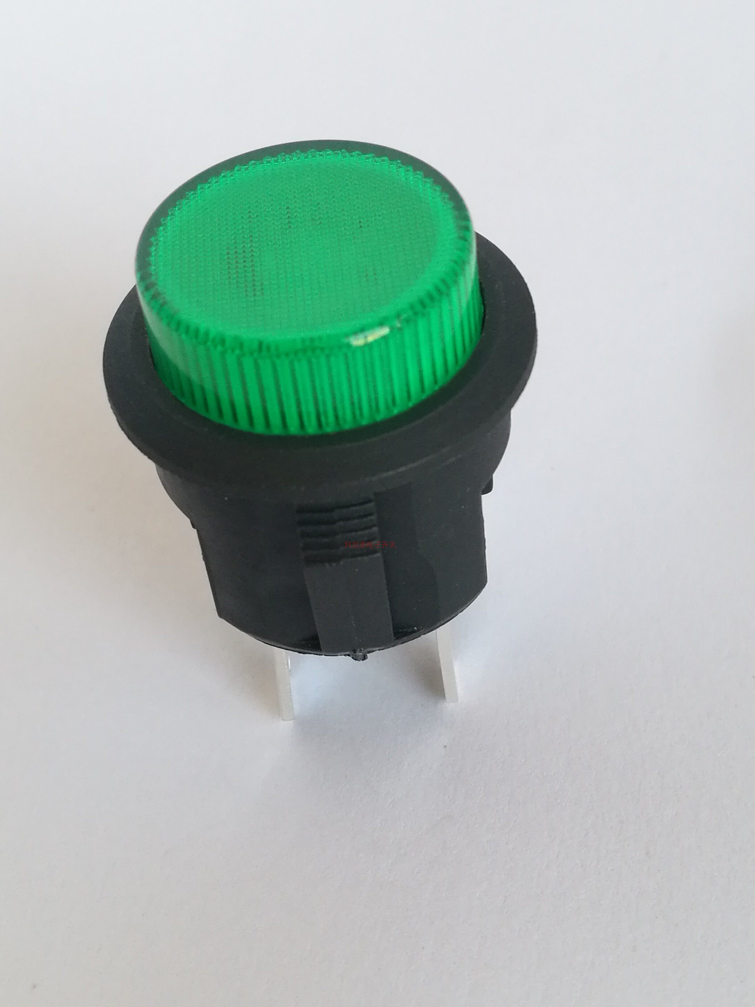 进口按钮电源按键开关开孔20MM卡扣型绿灯220V自锁台亮群开关10A