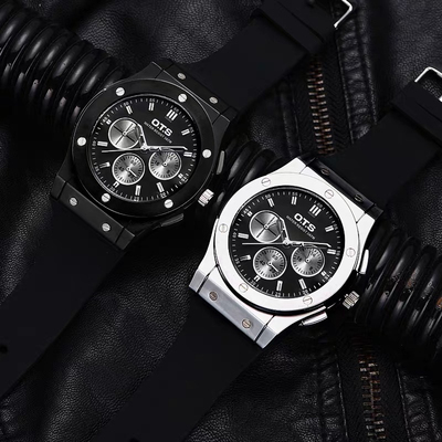 男士时尚潮流风机械石英表